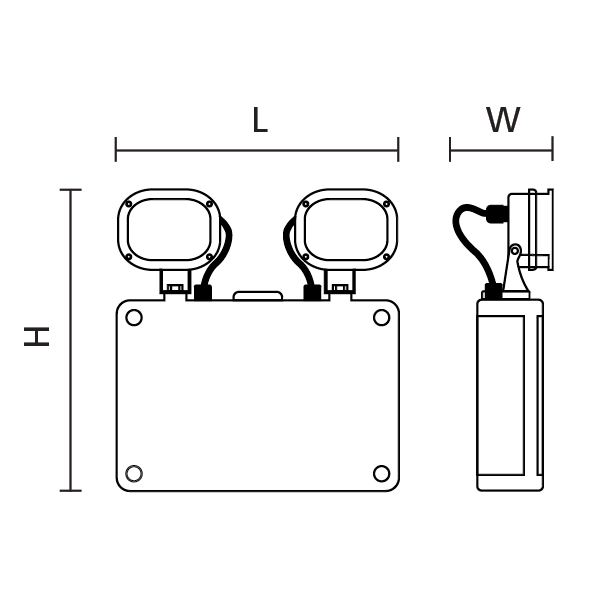 Emergency Draycote Emergency 410256 Draycote Emergency Twin Spot 6W ...